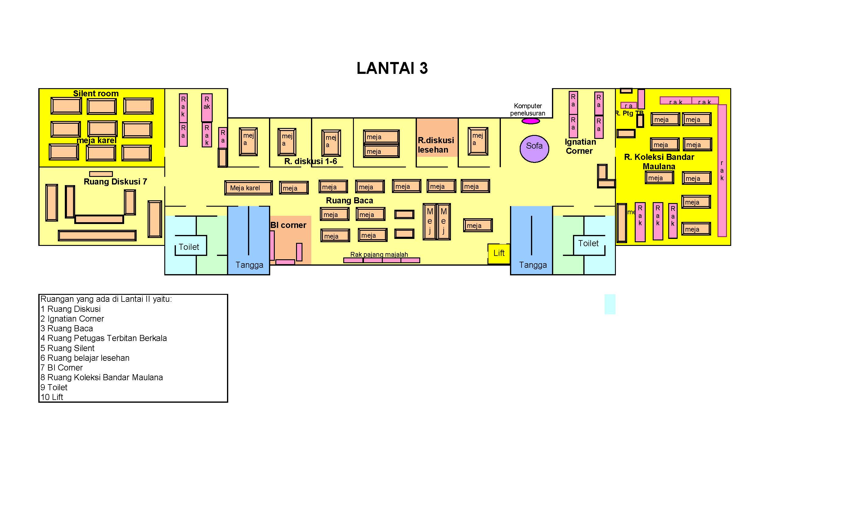 Perpustakaan USD - Denah Perpustakaan Kampus 2